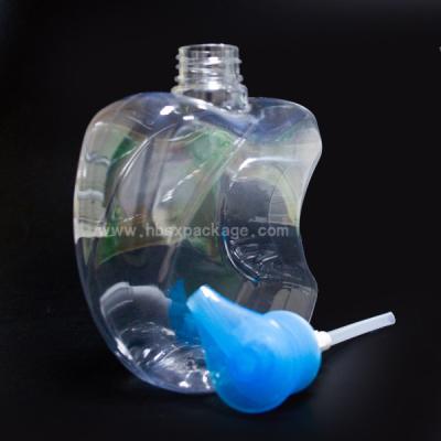 China 2017 New Product 500ml clear PET plastic washing-up liquid bottle with pump dispenser for sale