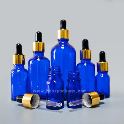 China China supplier 15ml Cobalt Blue Aromatherapy Essential Oil Glass Container Bottle With Dropper for sale