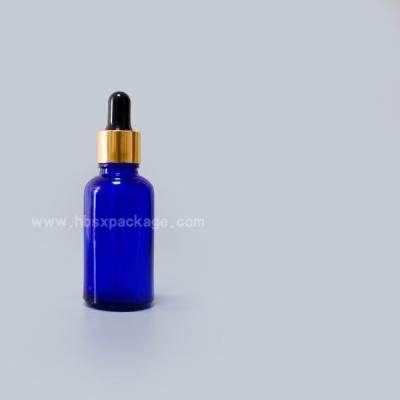 China SXB-05 30ml blue essential oil Bottles empty glass bottles with button dropper pipette for sale