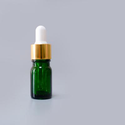 China SXG-01 5ml essential oil Bottles empty green glass bottles with dropper cap for sale