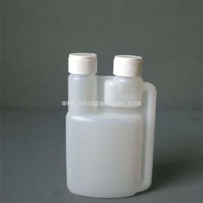 China 1L Twin Neck Measuring Plastic Dosing Bottle with tamper-proof cap wholesale for sale