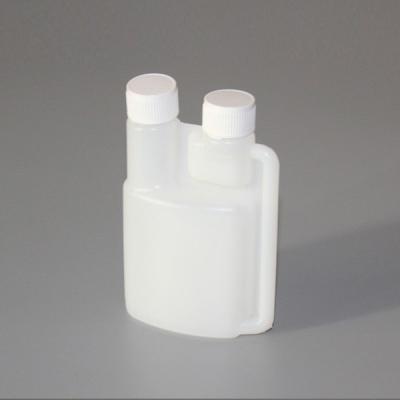 China HDPE empty oval chemical twin neck plastic bottle 500ml for sale