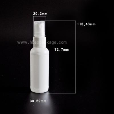 China Hebei Shengxiang HDPE material 30-40ml white perfume bottle or sterile plastic spray bottle for sale