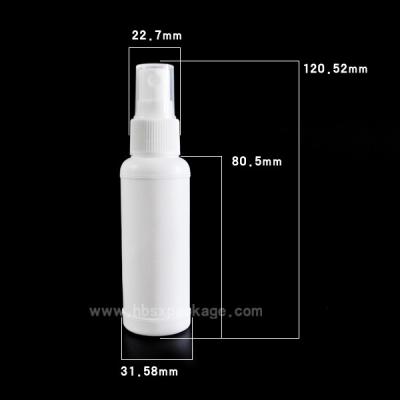 China Hebei Shengxiang HDPE material 60ml cosmetic plastic spray bottle for sale