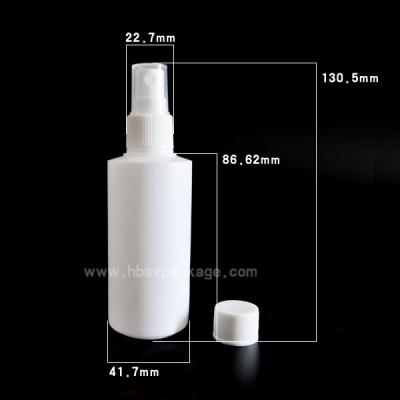 China Hebei Shengxiang HDPE material 100ml white perfume or disinfectant plastic spray bottle for sale