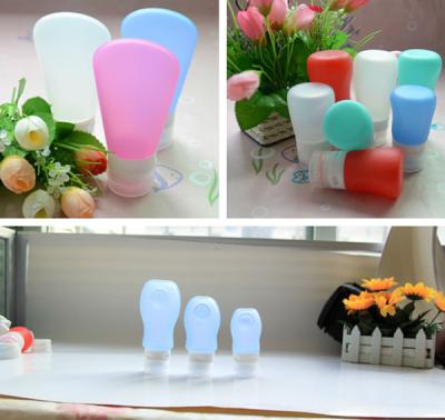 China leak proof squeezable, BPA free, Food Grade Protable Silicone Travel Bottle from Hebei Shengxiang for sale