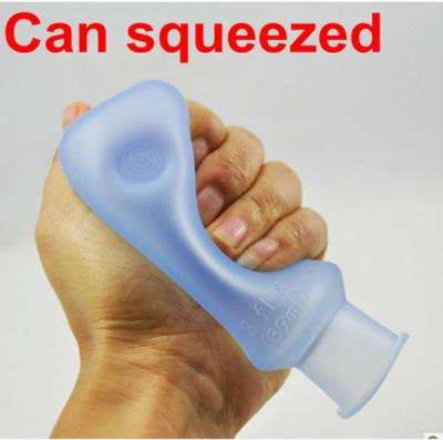 China bright light colour leak proof squeezable, BPA free, Food Grade Protable Silicone Travel Bottle with different colours for sale
