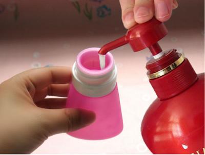 China 2017 new bright light colour leak proof squeezable, BPA free, Food Grade Protable Silicone Travel Bottle for sale