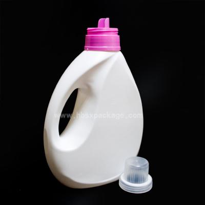 China New Empty Laundry Detergent Storage Plastic Bottl White Transparent Plastic Laundry Detergent Bottles Of 1L Size Plastic for sale