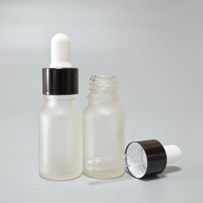 China 5ml-100ml frosted glass essential oil bottle with clear glass dropper for sale