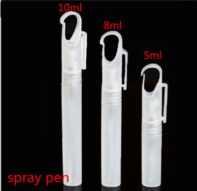 China Hot sale 5ml 8ml 10ml perfume empty hand sanitizer plastic pen spray bottle for sale