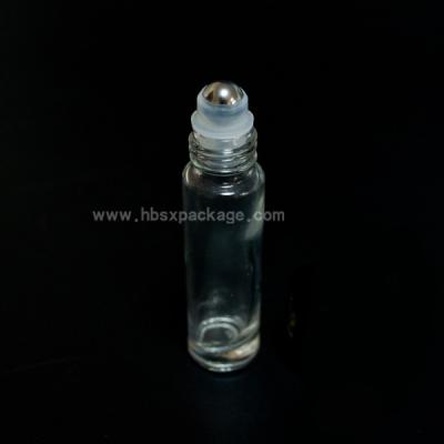 China 1 / 6oz 5ml mini roll-on glass bottle for essential oil metal rollerball fragrance perfume bottle for sale
