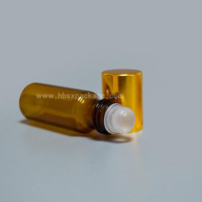 China Roll-on bottles 10ml white / blue / Amber glass roll on bottle for sale