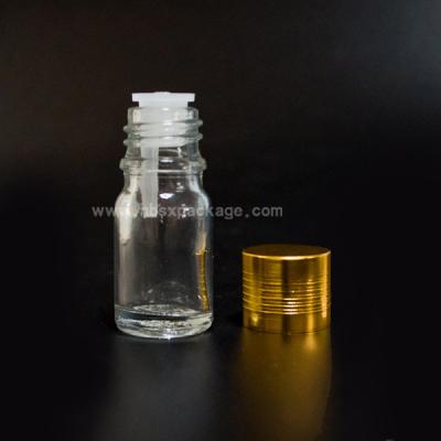 China 5ml frosted glass roll-on bottles with plastic ball ah Lumi Newman silver ring cap for sale