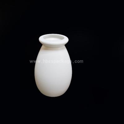 China Best Selling 100cc Empty White HDPE Plastic Yogurt Bottle with Foil Sealing for sale