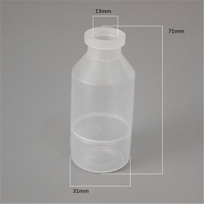 China wholesale 50ml best selling Hebei Shengxiang  PE plastic medicine bottle with rubber stopper for vaccine injection for sale
