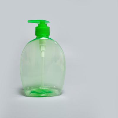 China Hebei Shengxiang 500mL Round Transparent Blue Plastic Hand Sanitizer Bottle for sale