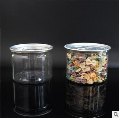 China Eco-friendly Food-grade Clear PET Plastic Jars with Plastic Screw Lids for Tea for sale