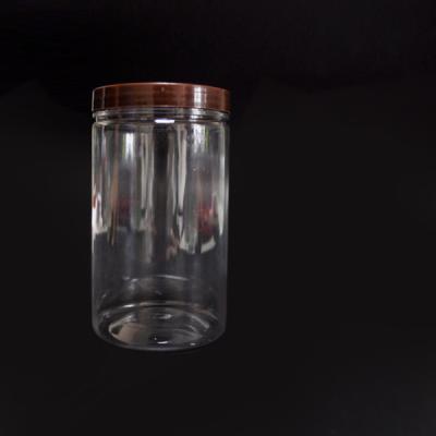 China wholesale Security Sealing Refillable 1L Wide Mouth Food Grade Cylinder Plastic Candy bottle for sale
