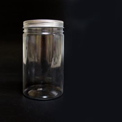 China PET plastic jar with aluminum cap, food grade plastic jar from hebei shengxiang for sale