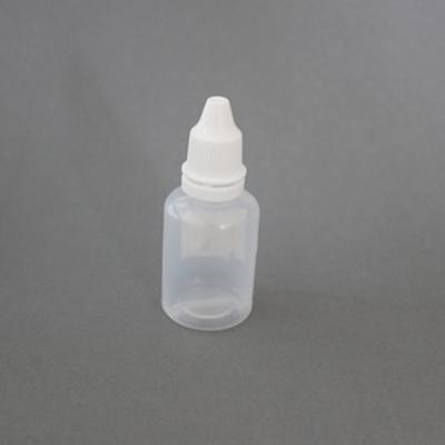 China medical material squeezable plastic eye dropper bottle wholesale PE droppe rbottle with orange childproof cap for sale