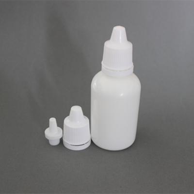China medical material squeezable plastic eye dropper bottle wholesale PE droppe rbottle with orange childproof cap for sale
