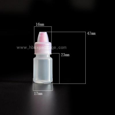 China HDPE material plastic eye dropper bottles with rotate the cover for sale