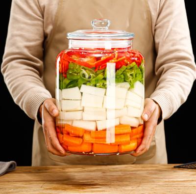 China ins hot sale Canister/glass bottle/food grade material/Storage jar/christmas gift/pickle jar/Fruit jarKimchi jar for sale