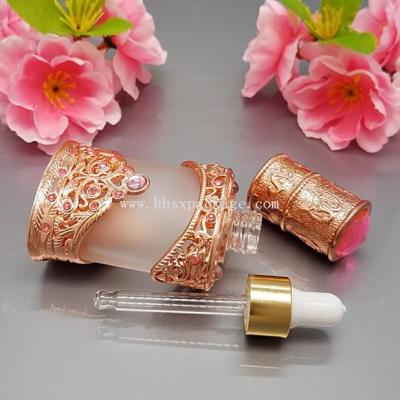 China Hot sell 10ml copper/gold glass eaaential oil bottle ,high-end,atmosphere and grade for sale