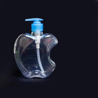 China 500ml PET material transparent apple shape plastic pump spray bottle for washing hands for sale