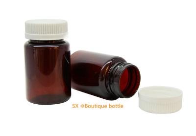 China Health Care Food Different Size Screw Cap PET Clear Plastic Pill Bottles for sale