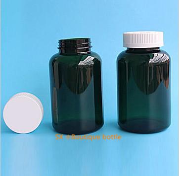 China 225ml Pharmaceutical Blue PET Plastic Health Care Medical Pill Bottle flip cap for sale