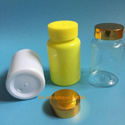 China 225ml Pharmaceutical Blue PET Plastic Health Care Medical Pill Bottle flip cap for sale