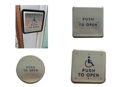 China 4.75”Squre Stainless Steel Push To Open Switch , Handicap Push To Open Button For Door for sale