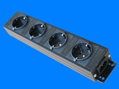 China German 4 Outlets European Power Strip Bar With Line Attached Connector IEC 320 for sale