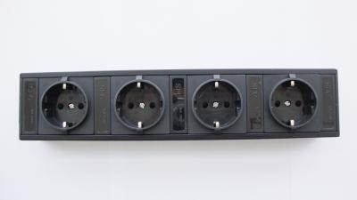 China German 4 Outlets European Power Strip Bar With Line Attached Connector IEC 320 for sale