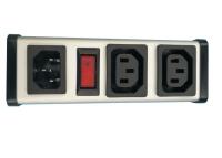 China Aluminum 2 Way AC Power Distribution Unit 15A 125V Mountable Power Strip for sale