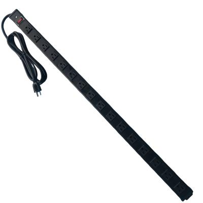 Cina 15A Corrente nominale Striscia di alimentazione multiuscita con 16 Jack Standard 3-prong UL Approval US Socket in vendita