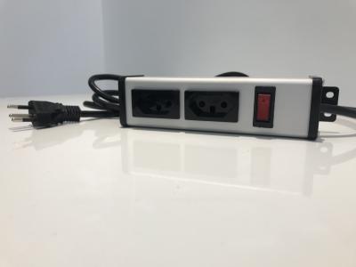 China 2 Way Brazil Multi Socket Extension Cord With Switch for sale