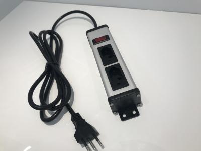 China 2 Way Brazil Multi Socket Extension Cord With Switch for sale