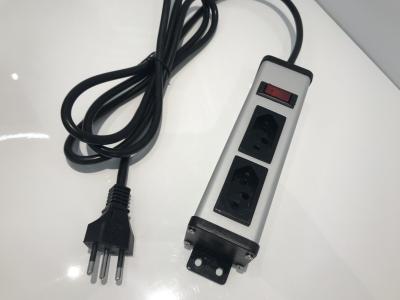 China 2 Way Brazil Multi Socket Extension Cord With Switch for sale
