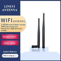 China 3dBi 2.4G WiFi Bluetooth Folding High Gain Antenna 50 Ohm 108mm for sale
