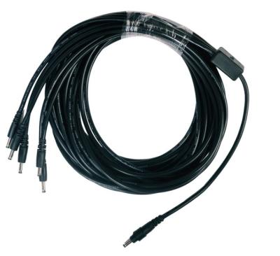 China DC 5521 5.5*2.1MM power plug 5 male to 1 male 24AWG lamp power cable for sale