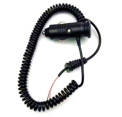 China Car cigarette lighter plug socket sprial cable wire harness for sale