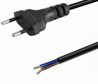 China Brazil Electrical Power Cable 2 Pin INMETRO Approval with BY2-10 Plug With Cable End Tinned for sale
