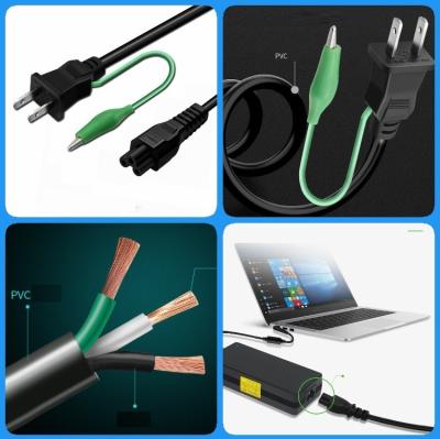 China Brazil Electrical Power Cable 2 Pin INMETRO Approval with BY2-10 Plug With Cable End Tinned for sale