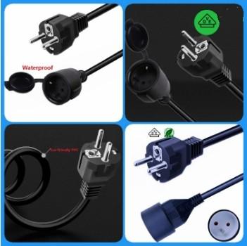 China SEV Swiss Power Cord 10A 250V Plug with VDE Cable H05VV-F H05RN-F 3G0.751.01.5mm2 AC Power Supply Cord for sale