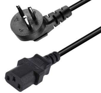 China 6ft Cable Wire Harness , 3 Prong Pin Ac Power Cord Cable For PC Desktop Computer for sale