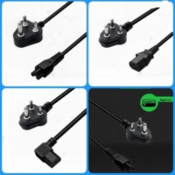 China 6ft Cable Wire Harness , 3 Prong Pin Ac Power Cord Cable For PC Desktop Computer for sale