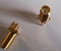 China SMA Eccentric Foot Lengthening RF Connector 50 Ohm DC to 12.4 GHz Gold Plated for sale